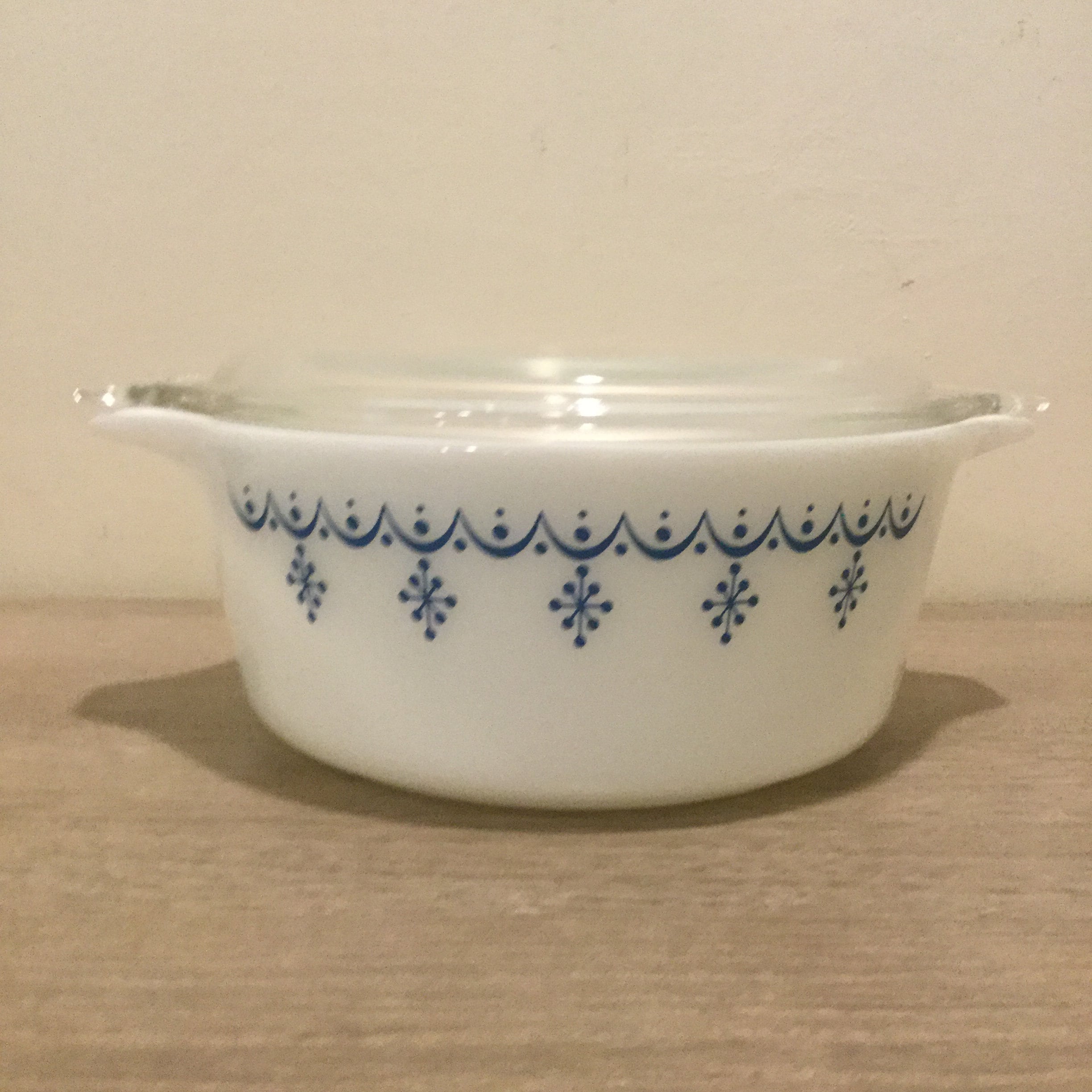Vintage 1970s Snowflake Garland Pyrex With Lid White - Etsy