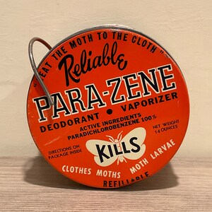 Vintage Tin Hanging Moth Ball Container by Reliable Collectible Vintage ...