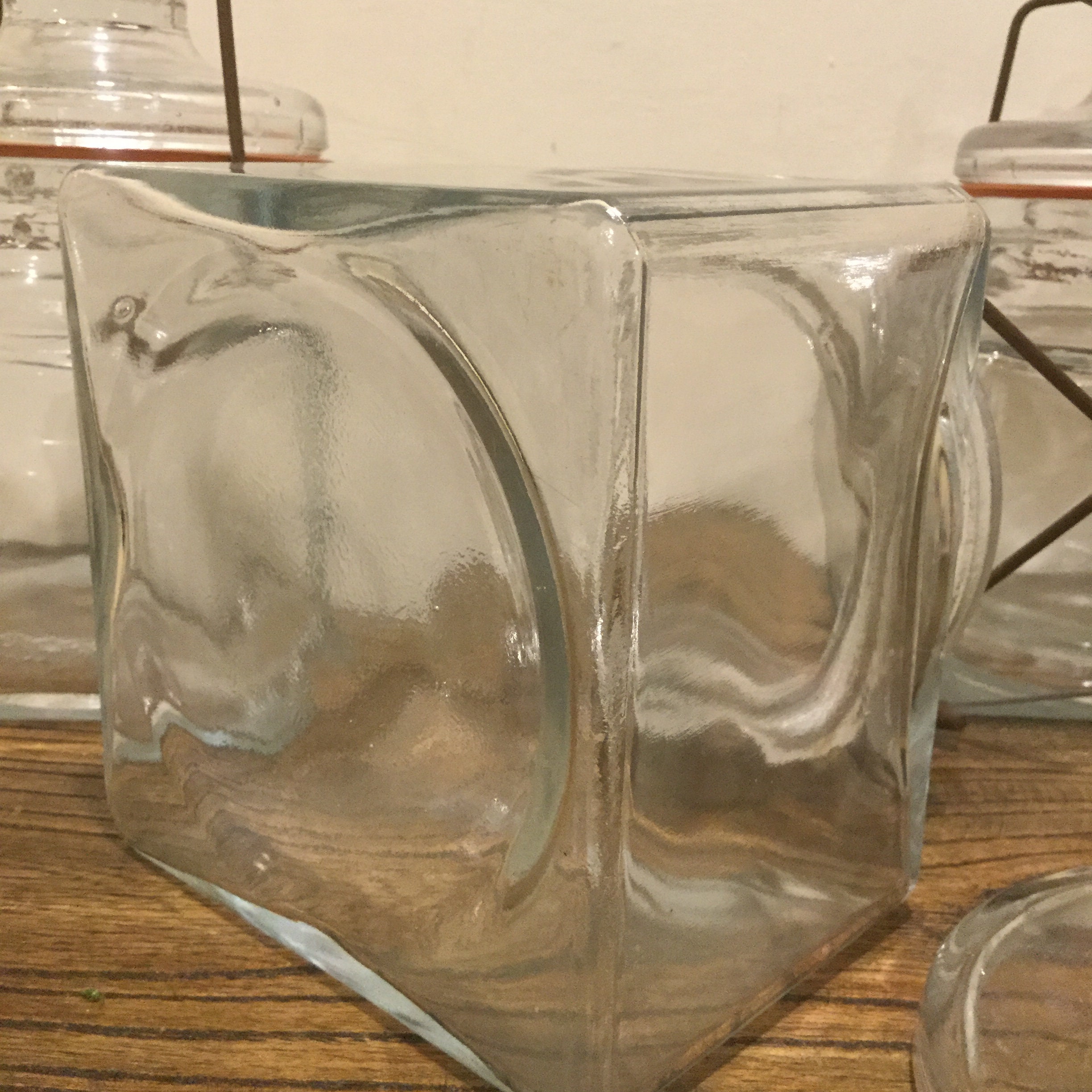 Vintage Rustic Square Canning Jars with Unique Metal Latches | Etsy