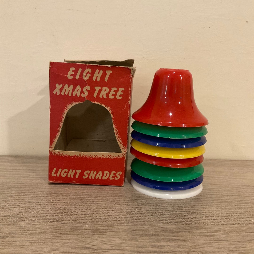 Set of 8 Vintage Plastic Bell Christmas Tree Light Covers by - Etsy