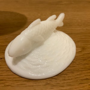 Vintage Kemple White Milk Glass Fish Container With Lid Glass Dophin ...