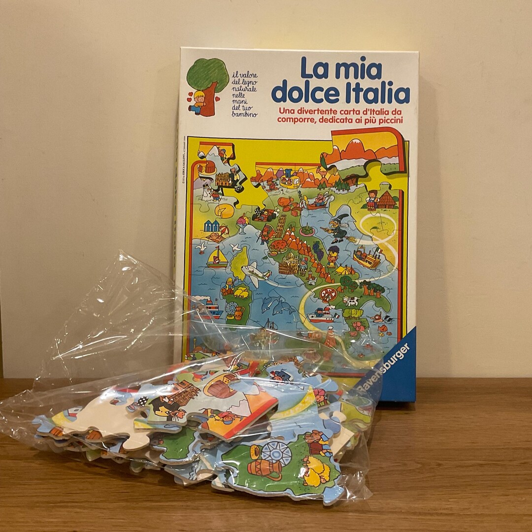 Ravensburger Italian Map Jigsaw Puzzle: "la Mia Dolce Italia" Wooden ...