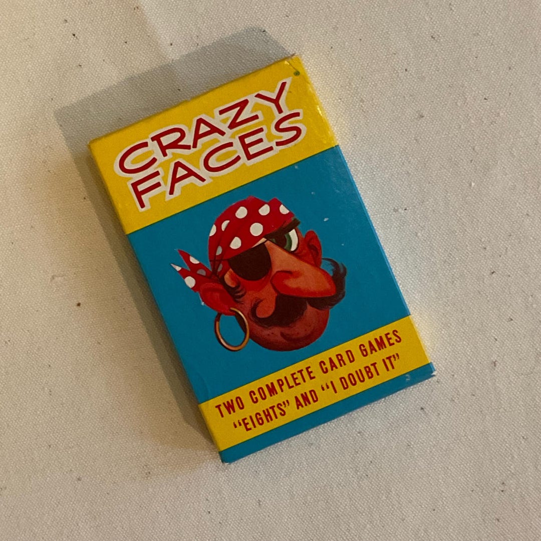 Vintage Crazy Faces Card Games: Unopened 1950s Eights and I Doubt It - Etsy