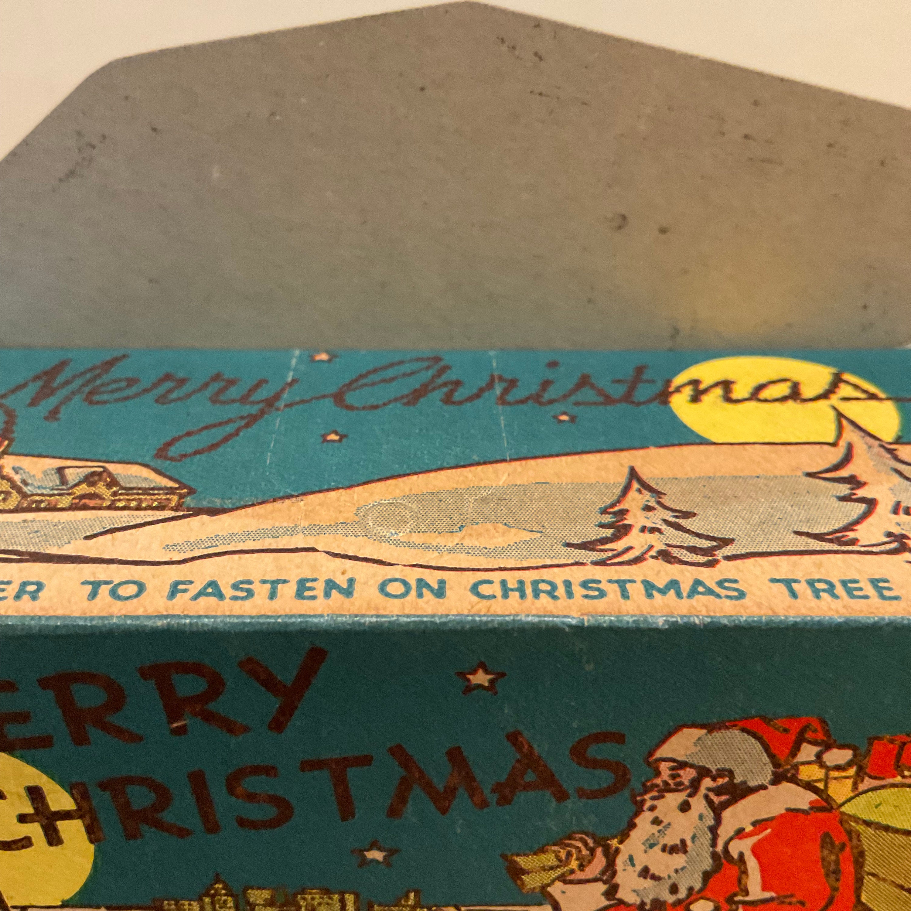 Vintage 1940s Christmas Candy Boxes: Village & Santa Design, Set of 4 ...