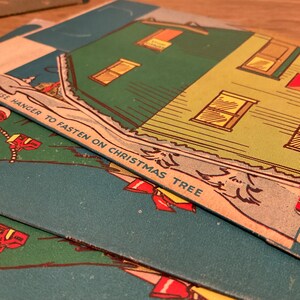 Vintage 1940s Christmas Candy Boxes: Village & Santa Design, Set of 4 ...