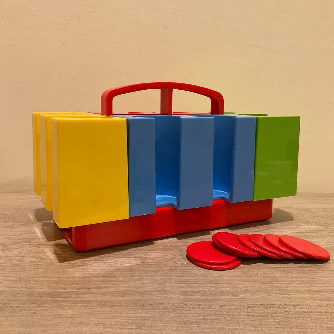 Unique Plastic Poker Chip Caddy by Dennison With Card Holder and Handle ...