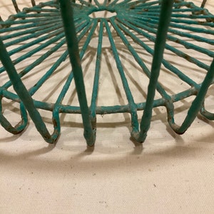 Vintage Turquoise Rubber Coated Metal Egg Basket Quahog or Clamming ...