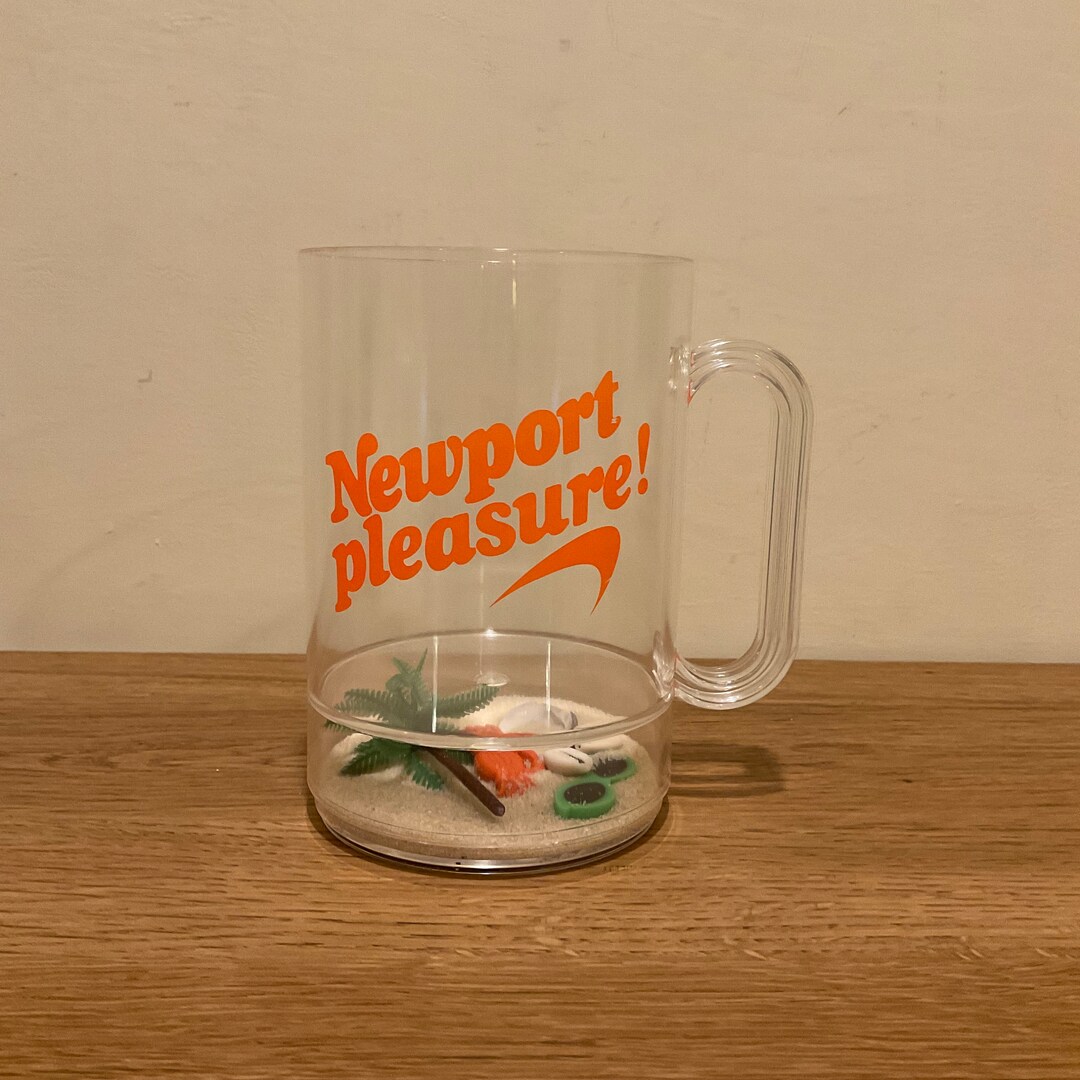 Vintage Newport Cigarettes Plastic Beach Mug With Sand Globe Botton ...