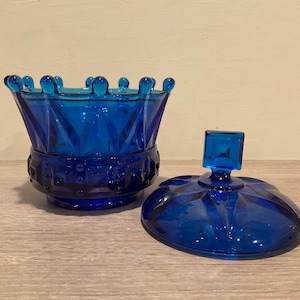 Vintage 1960’s Fostoria Crown Collection Cobalt Blue Candy Dish With ...