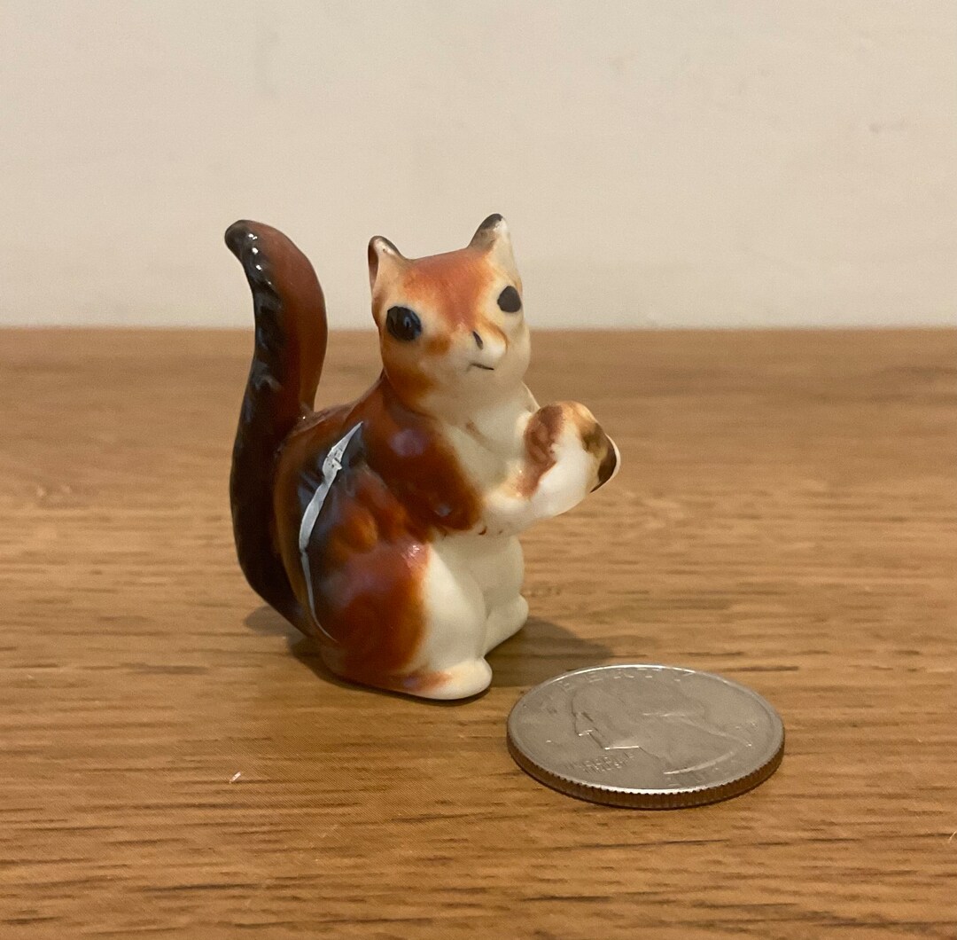 Chipmunk Miniature Figurine Mini Animals Tiny Cute Things Vintage ...