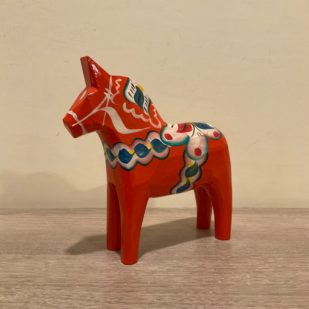 6.5 Orange Dala Horse Made in Sweden Tilly. G. A. Olsson - Etsy UK