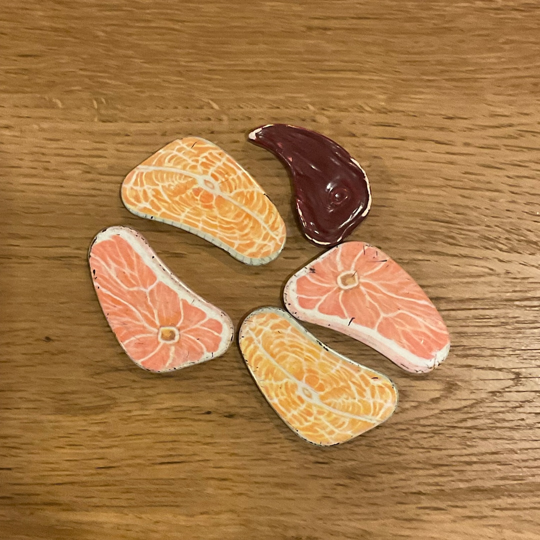 Set of 5 Rare Vintage Doll Sized Toy Meats and Fish Pretend Play Food ...