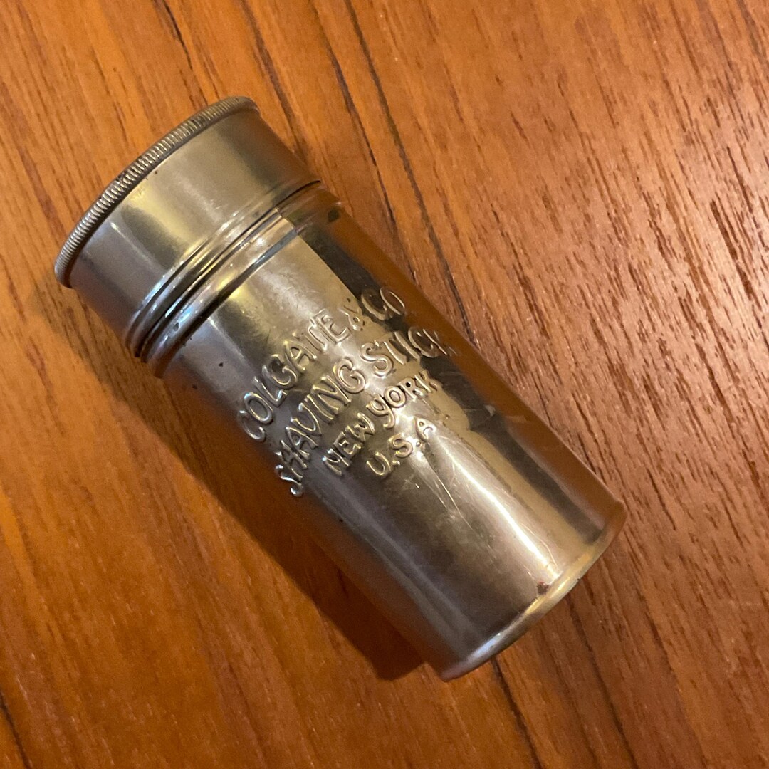 1930’s Colgate Shaving Stick Metal Container Vintage Toiletries Men’s ...
