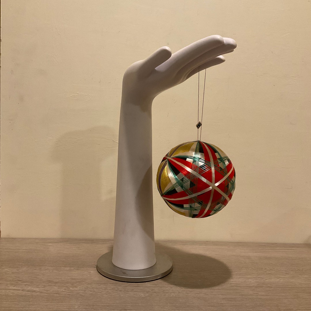 Large Vintage Japanese Silk Thread Temari Ornament in Original Box 1950 ...