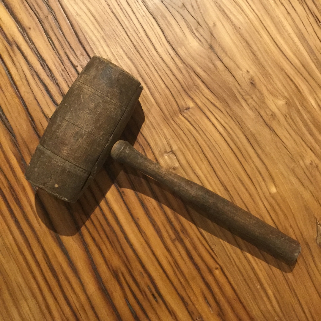 Vintage Wooden Mallet Carnival Game Mallet Rustic Wood Home Accessories ...