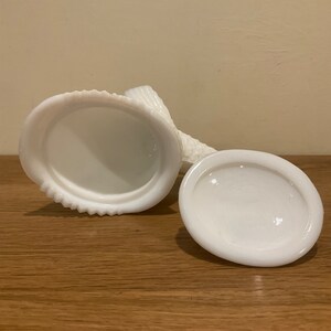 Vintage Kemple White Milk Glass Fish Container With Lid Glass Dophin ...