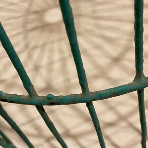 Vintage Turquoise Rubber Coated Metal Egg Basket Quahog or Clamming ...