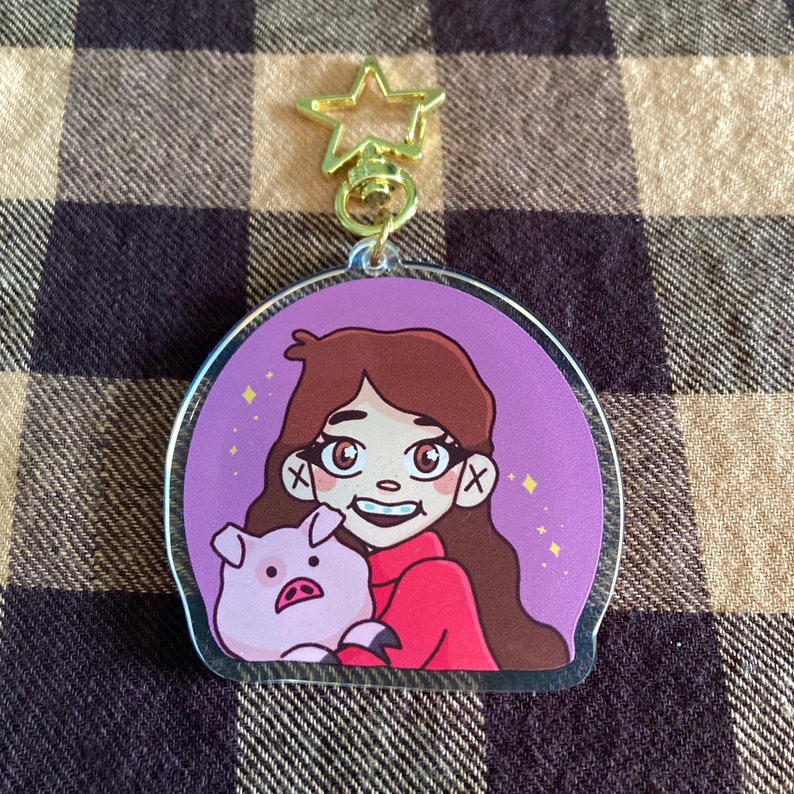 Gravity Falls Dipper & Mabel Acrylic Keychain - Etsy