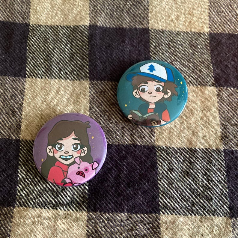 Gravity Falls Dipper & Mabel Buttons - Etsy