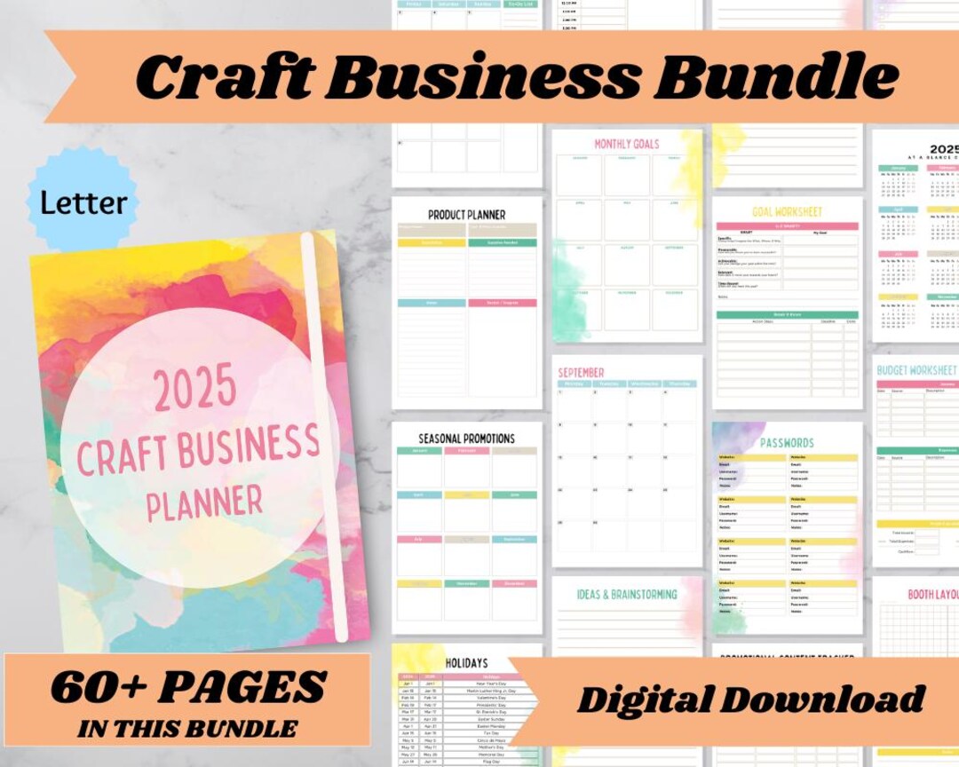 Ultimate 2025 Craft Business Planner - Organize Marketing, Budgeting ...