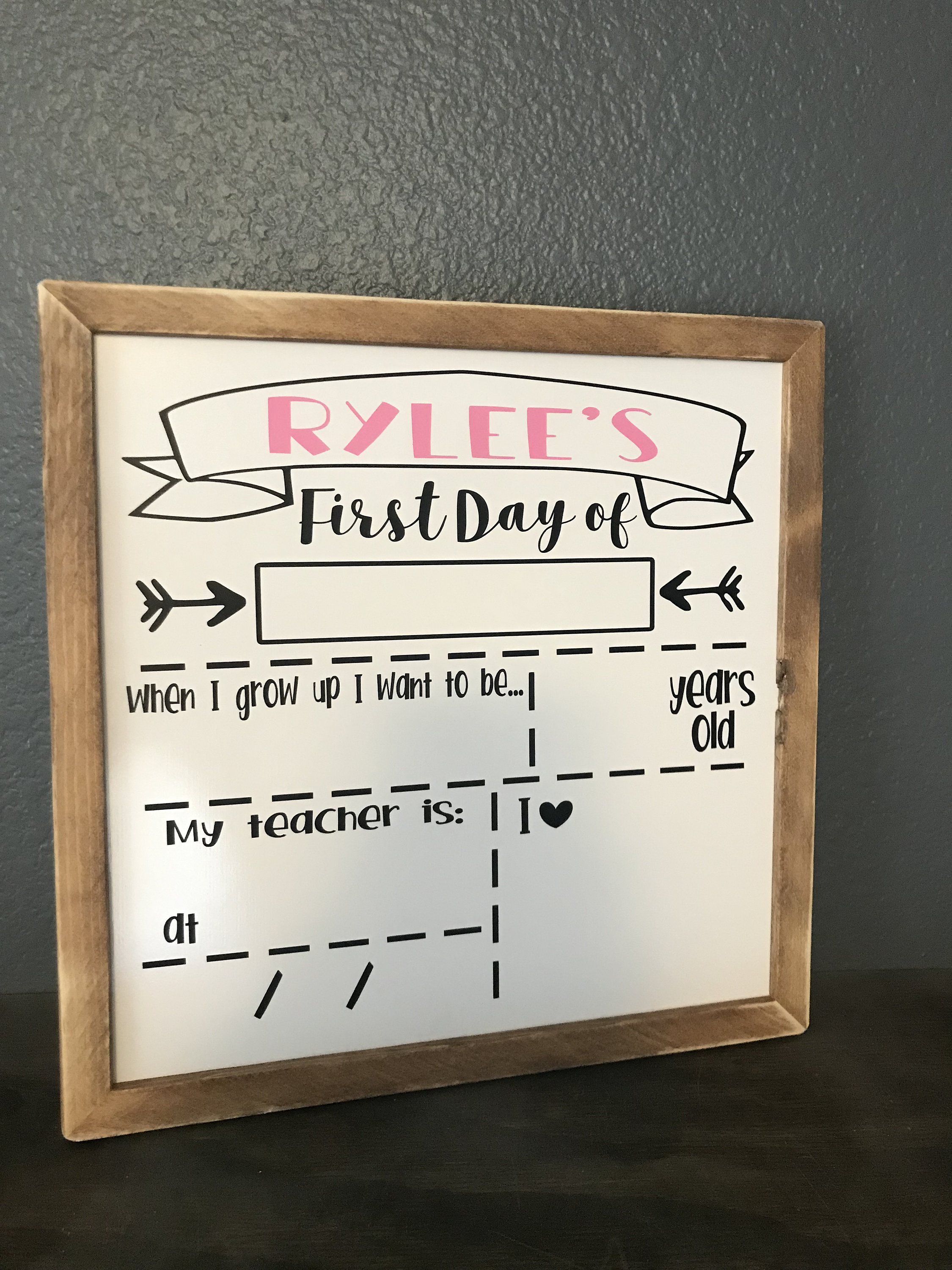 First & Last Day of School Reversible Whiteboard Framed Sign - Etsy