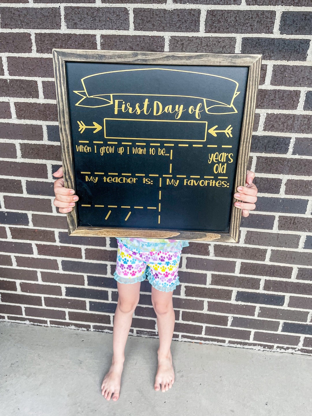 First & Last Day of School Chalkboard Sign - GOLD* - Etsy
