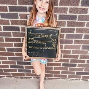 First & Last Day of School Chalkboard Sign GOLD - Etsy
