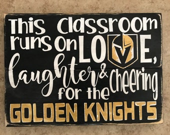NHL/ Vegas Golden Knights Wood Sign /vega Golden Knights/teacher ...
