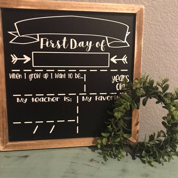 First Day Chalkboard - Etsy
