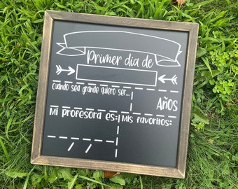 Carteles Para Foto Primer Y Ultimo Día De Clases, Chalkboard Back to ...