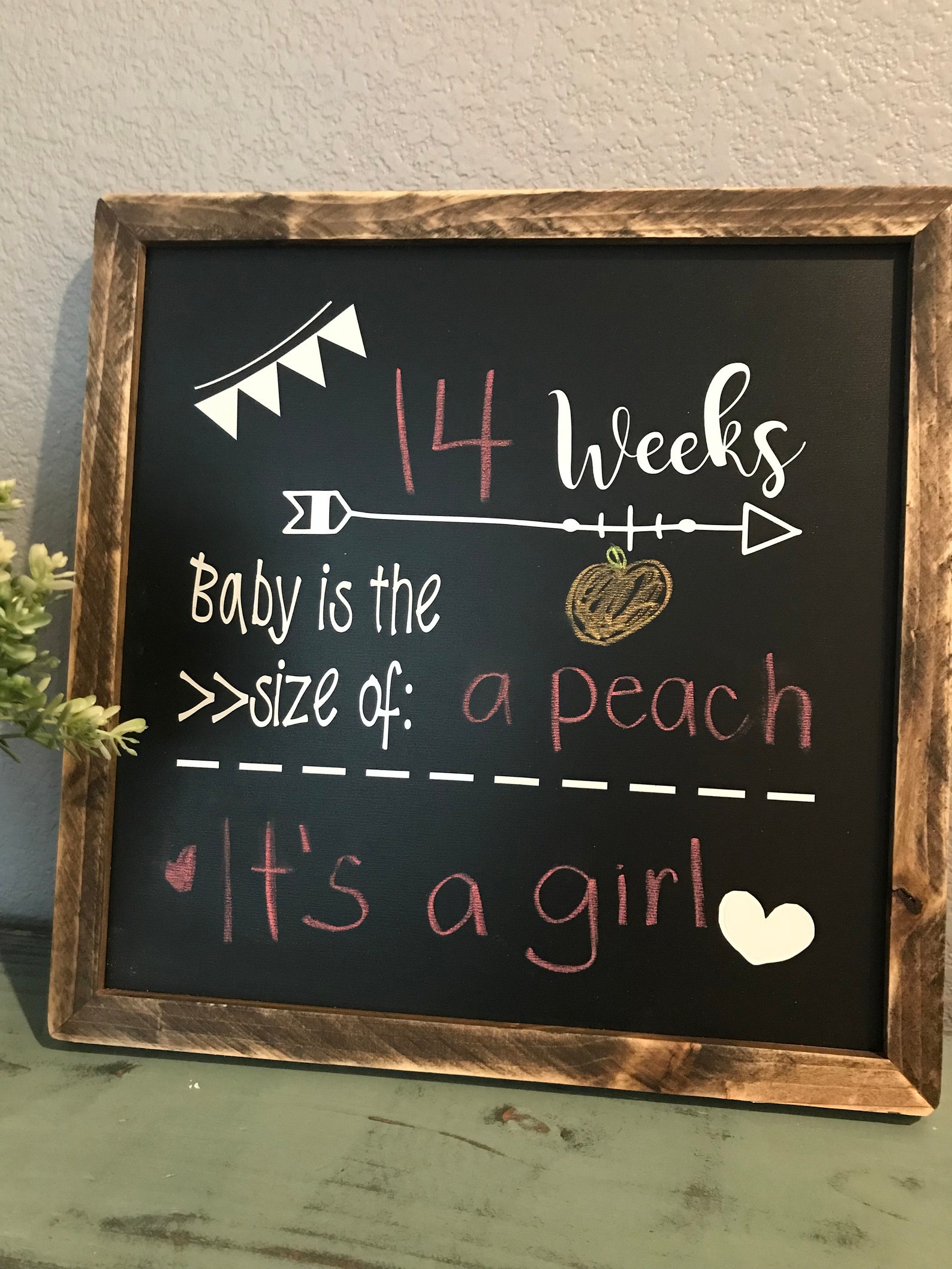 Mother-to-be Board & {reversible} Baby Monthly Photo Board - Etsy