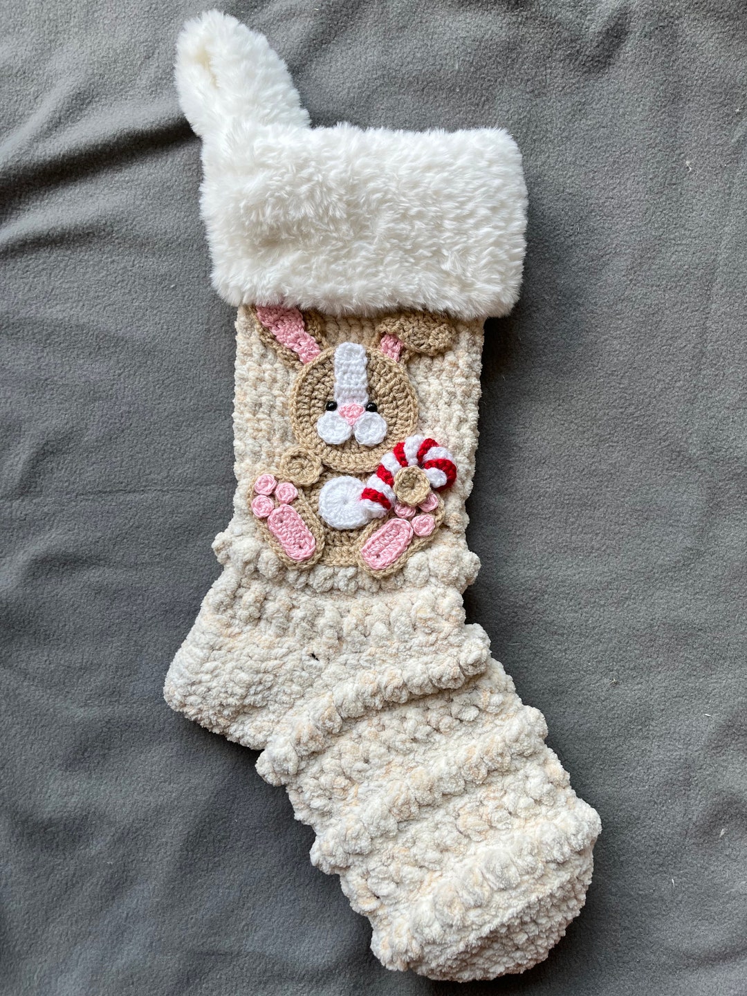 Bunny-themed Oversized Christmas Stocking - Etsy