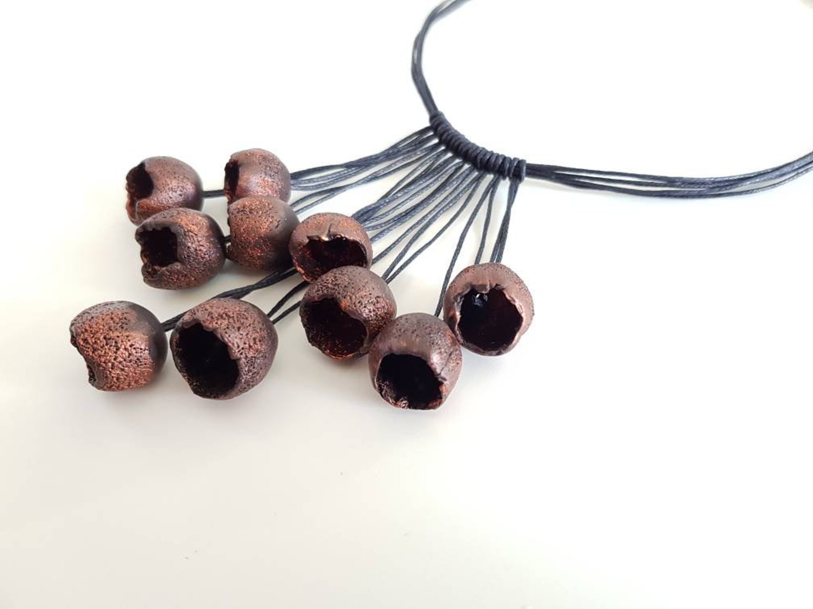 Necklace Polymer Clay Jewelry Fimo Gift for Her Natural - Etsy