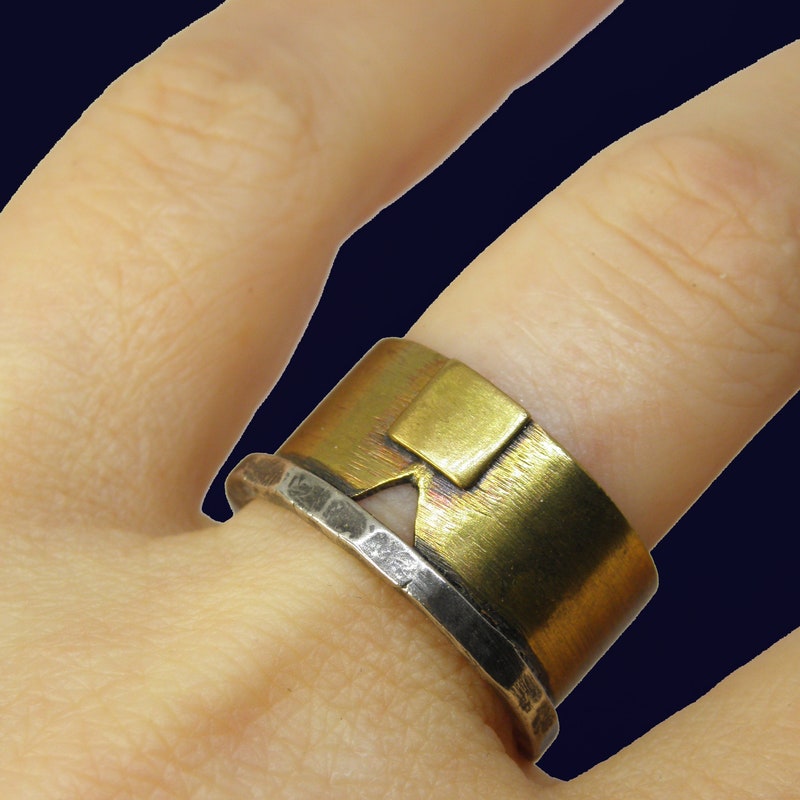 Rustic Silver Ring - Etsy