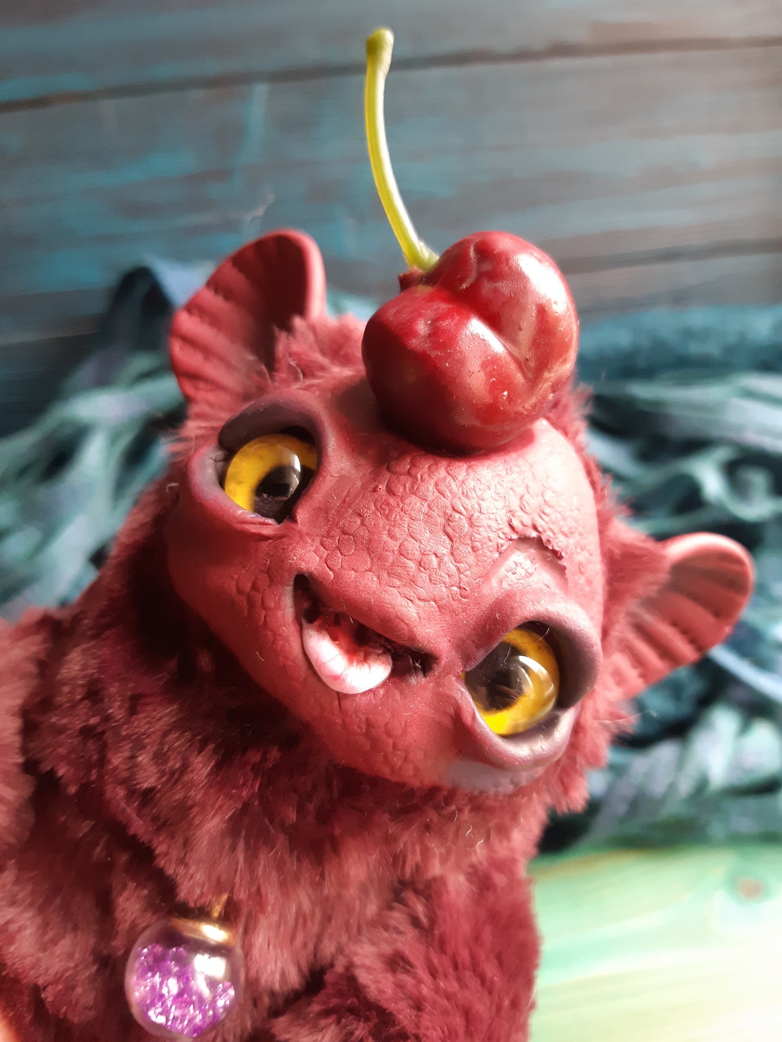 Cherry MONSTER art toy figures cute personalized gift | Etsy