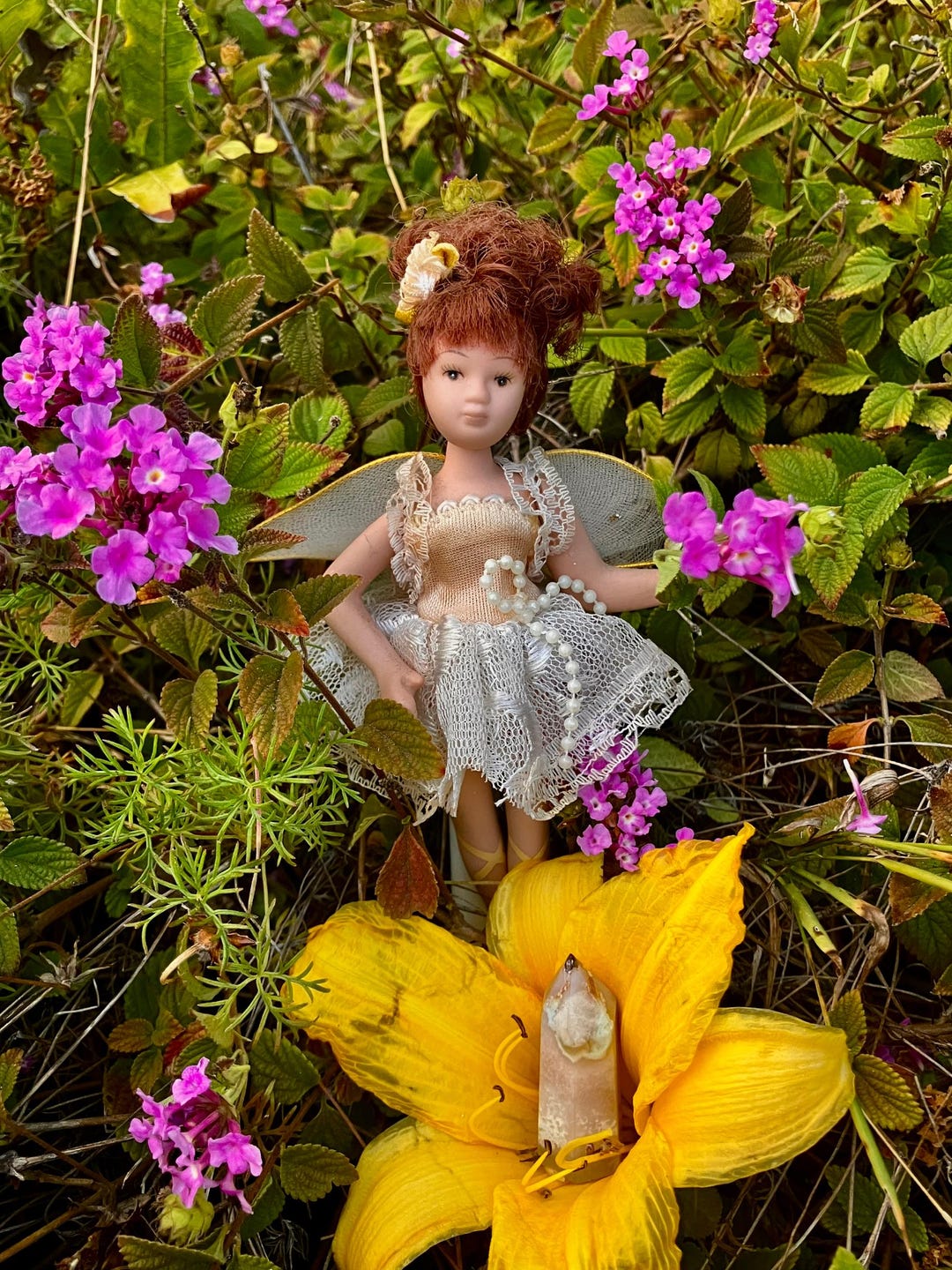 Handcrafted Fae Poppet - Quartz Crystal - Redwood Forest Spirit - 8 ...