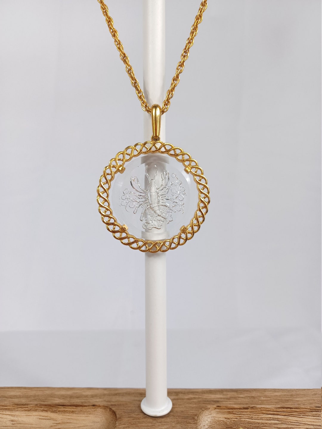 Scorpion Medallion Gold Chain Necklace - Etsy