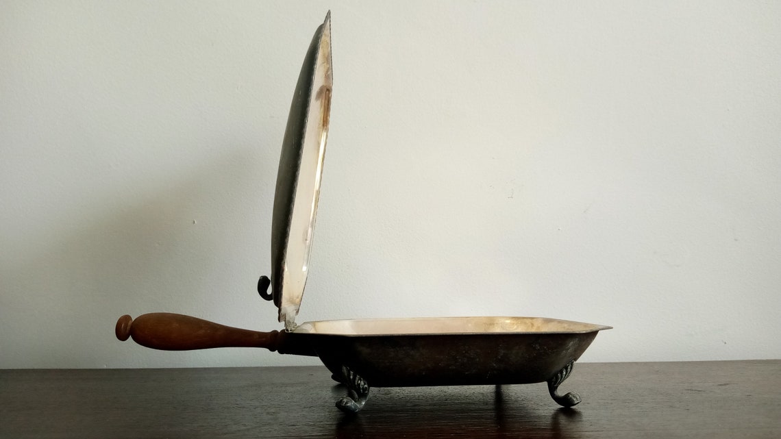 Vintage 1800s lazy Butler serving tray with lid | Etsy