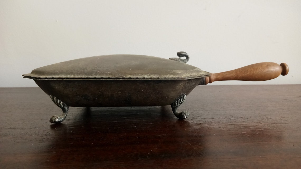 Vintage 1800s lazy Butler serving tray with lid | Etsy