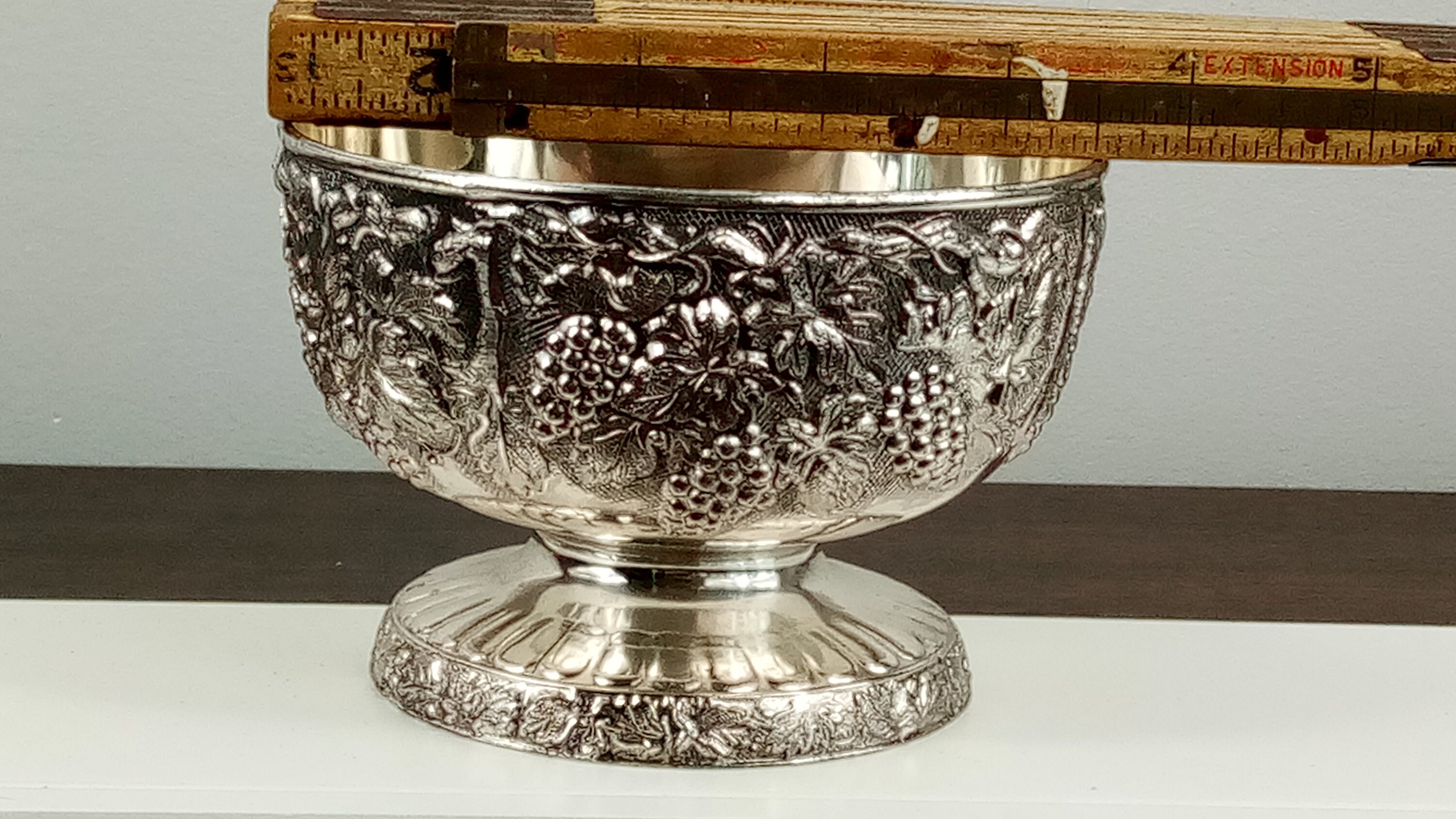Ornate Raimond Silver Bowl With Carved Ringed Handles, Sheffield Sugar ...