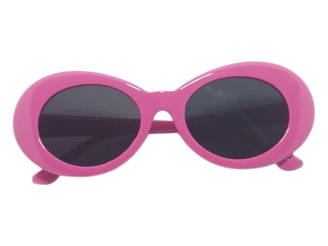 Retro Oval Sunglasses: Solid Pink 80s 90s Clout Goggles - Etsy