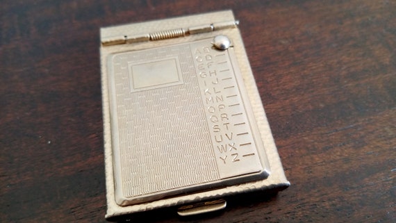 Vintage Metal Address Phone Number Book My Little Handy Yellow | Etsy