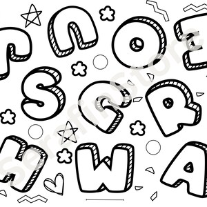 LARGE 6-foot Coloring Banner Alphabet Educational Poster Table Cover ...