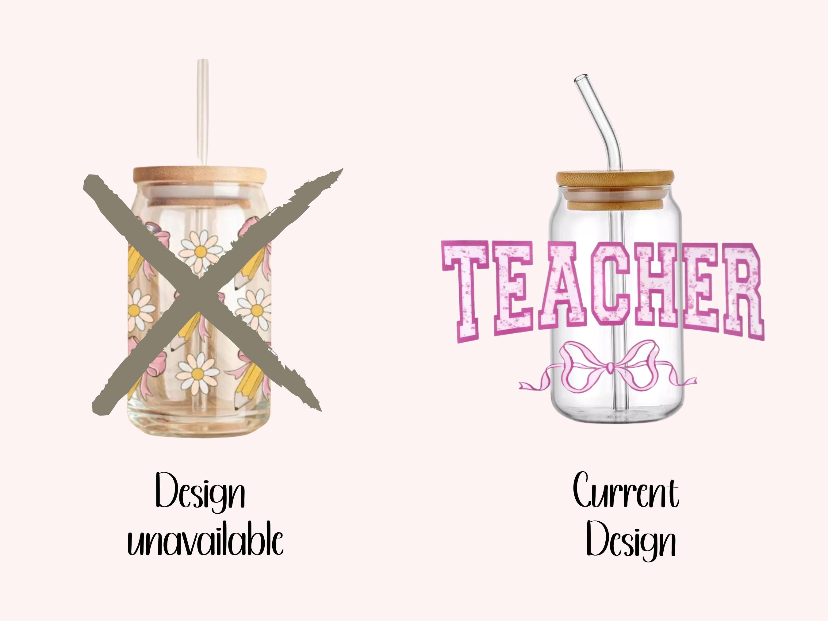 Set of 6 Teacher Gift Box Set Tote Bag Glass Cup Wrap Bamboo Lid ...
