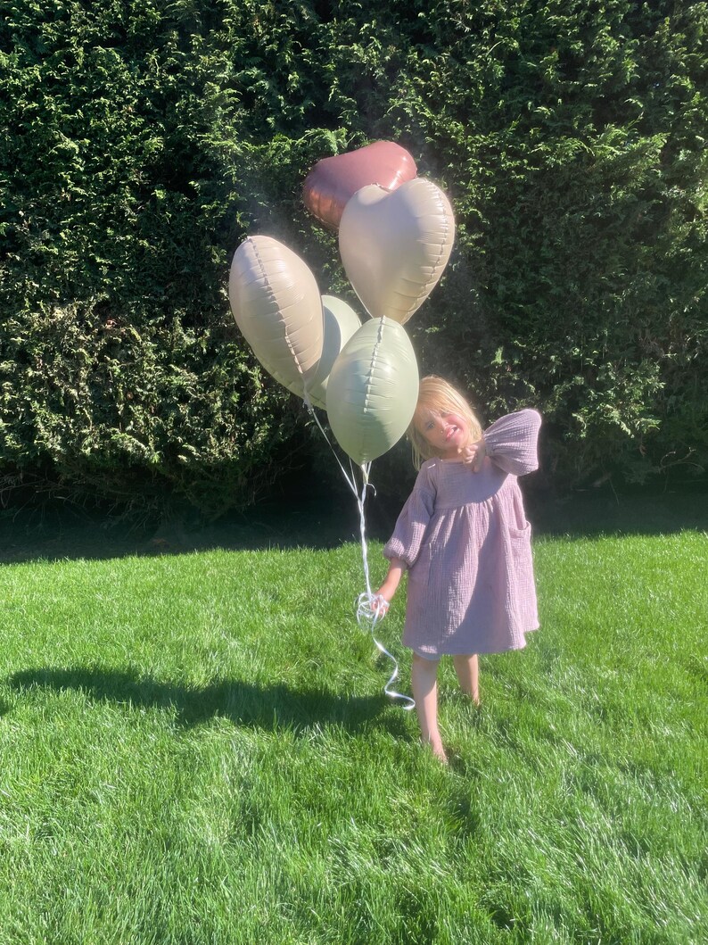 Beige Matte Carmel Balloon Heart Shaped Helium Foil Cream 18" Bday ...