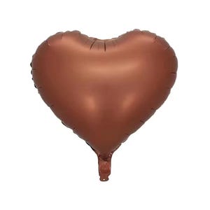 Beige Matte Carmel Balloon Heart Shaped Helium Foil Cream 18" Bday ...