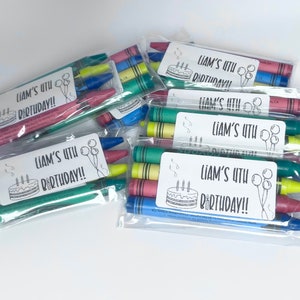 Personalized Name Party Favors 4-pack Crayon Custom Wedding Favor ...