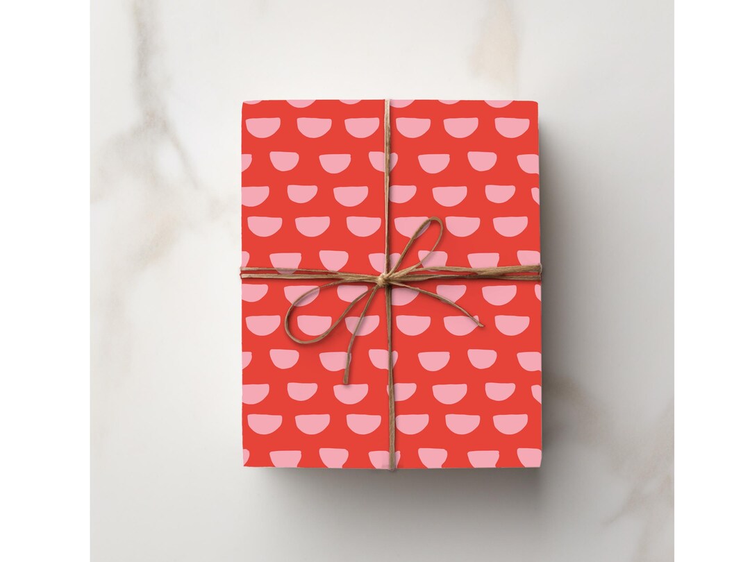 Red Pink Abstract Gift Wrapping Paper Birthday Special Occasion Paper ...