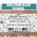 LARGE 6-foot Back to School Welcome Coloring Banner Personalized School ...
