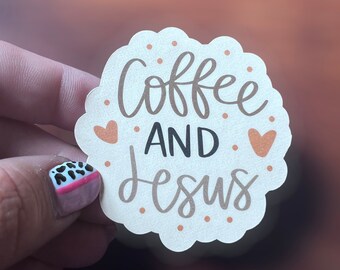 Coffee and Jesus Sticker - Etsy